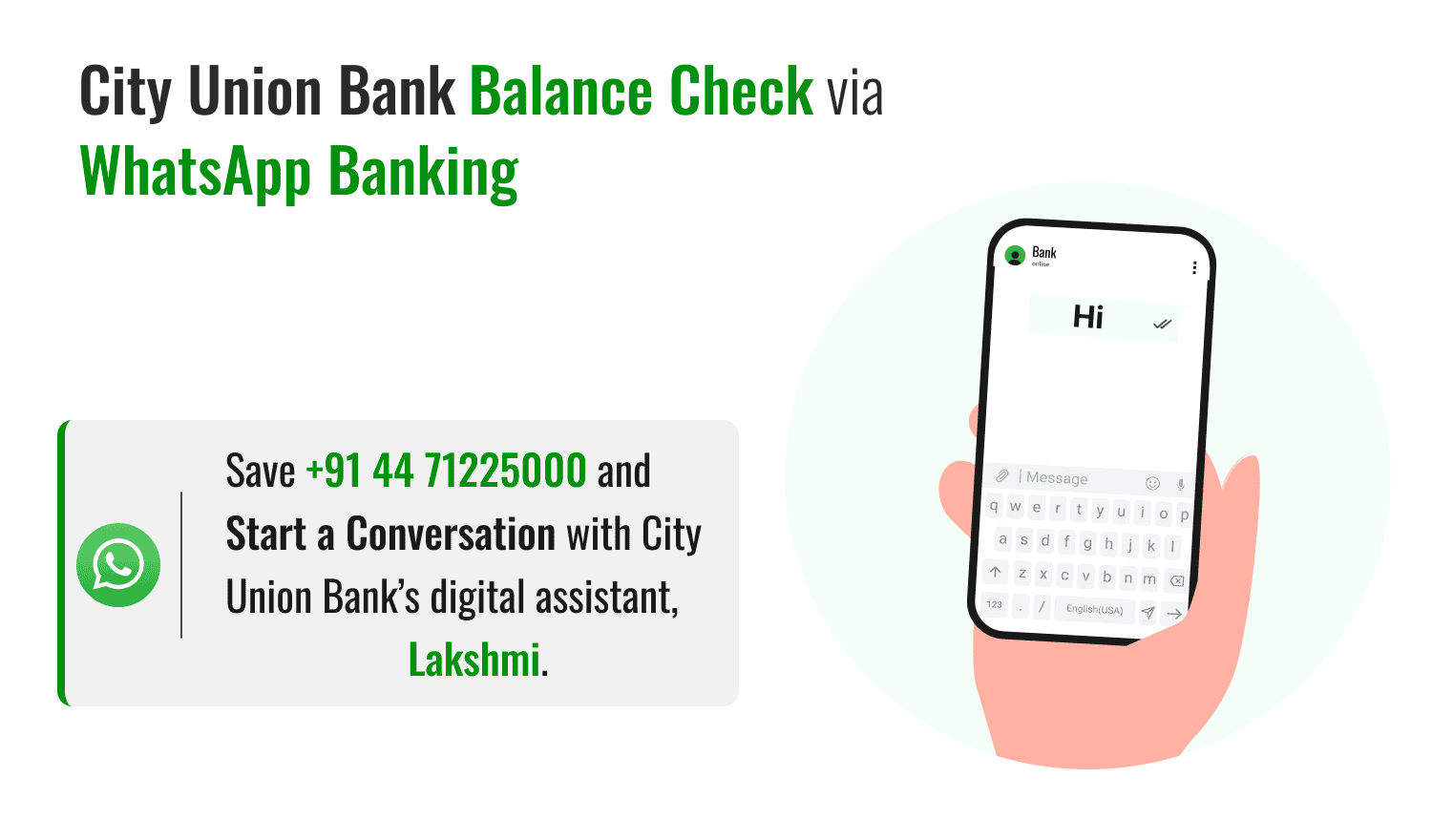 City Union Bank Balance Check Number - Missed Call, SMS, Whatsapp, ATM