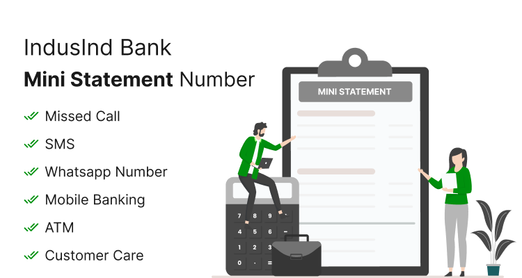 IndusInd Bank Mini Statement by Missed Call, SMS, Whatsapp Number ...