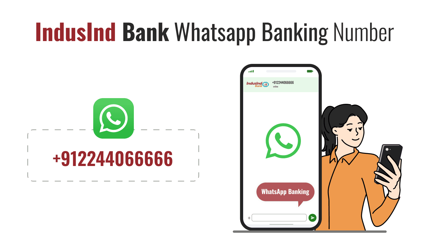 IndusInd Bank Whatsapp Banking - Number, Check Balance, Uses & Services